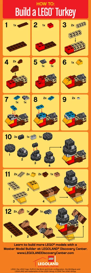 How To: Build A LEGO® Turkey | LEGOLAND Discovery Center Chicago