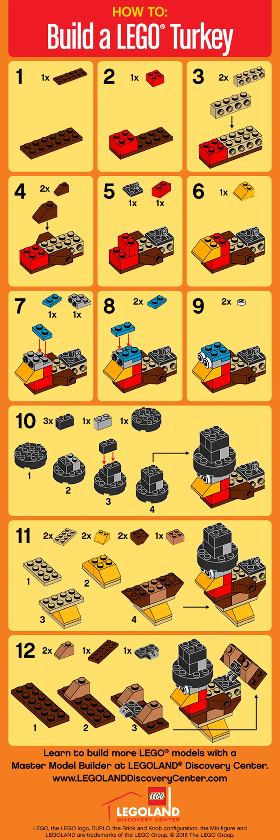 How To: Build A LEGO® Turkey | LEGOLAND Discovery Center Dallas